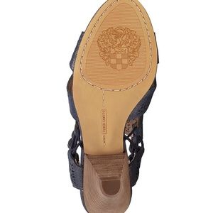 Vince Camuto | Shoes | Eadon Metallic Laser Cut Suede Peeptoe Shooties ...